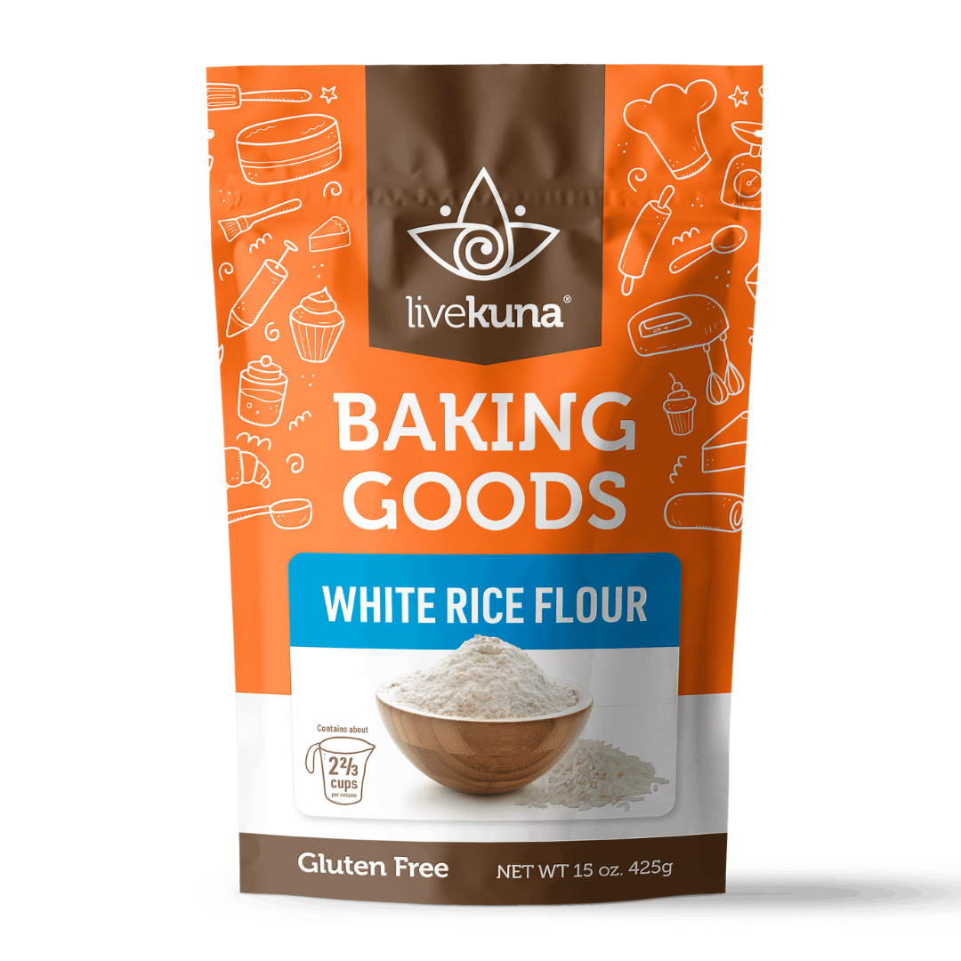 White Rice Flour- Baking Goods 15onz | LiveKuna® Superfoods
